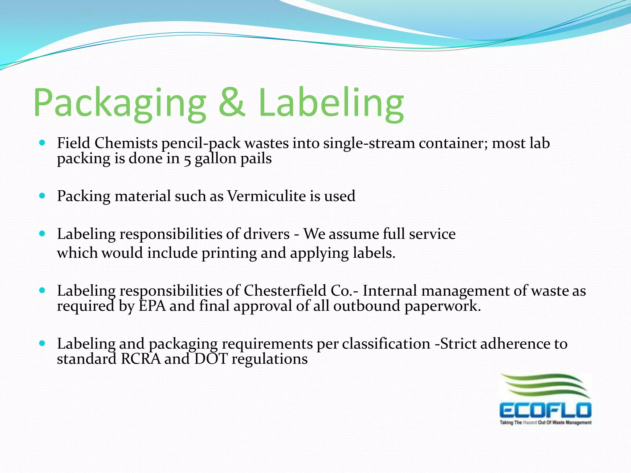 ECOFLO- Hazardous Waste Management Process | PPTX