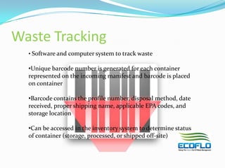 ECOFLO- Hazardous Waste Management Process | PPTX