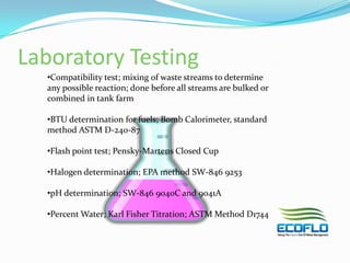 ECOFLO- Hazardous Waste Management Process | PPTX