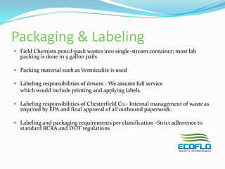 ECOFLO- Hazardous Waste Management Process | PPTX