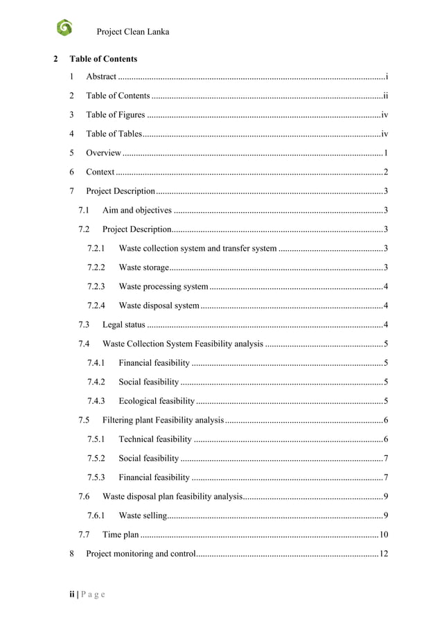 Waste management project proposal for sri lanka | PDF