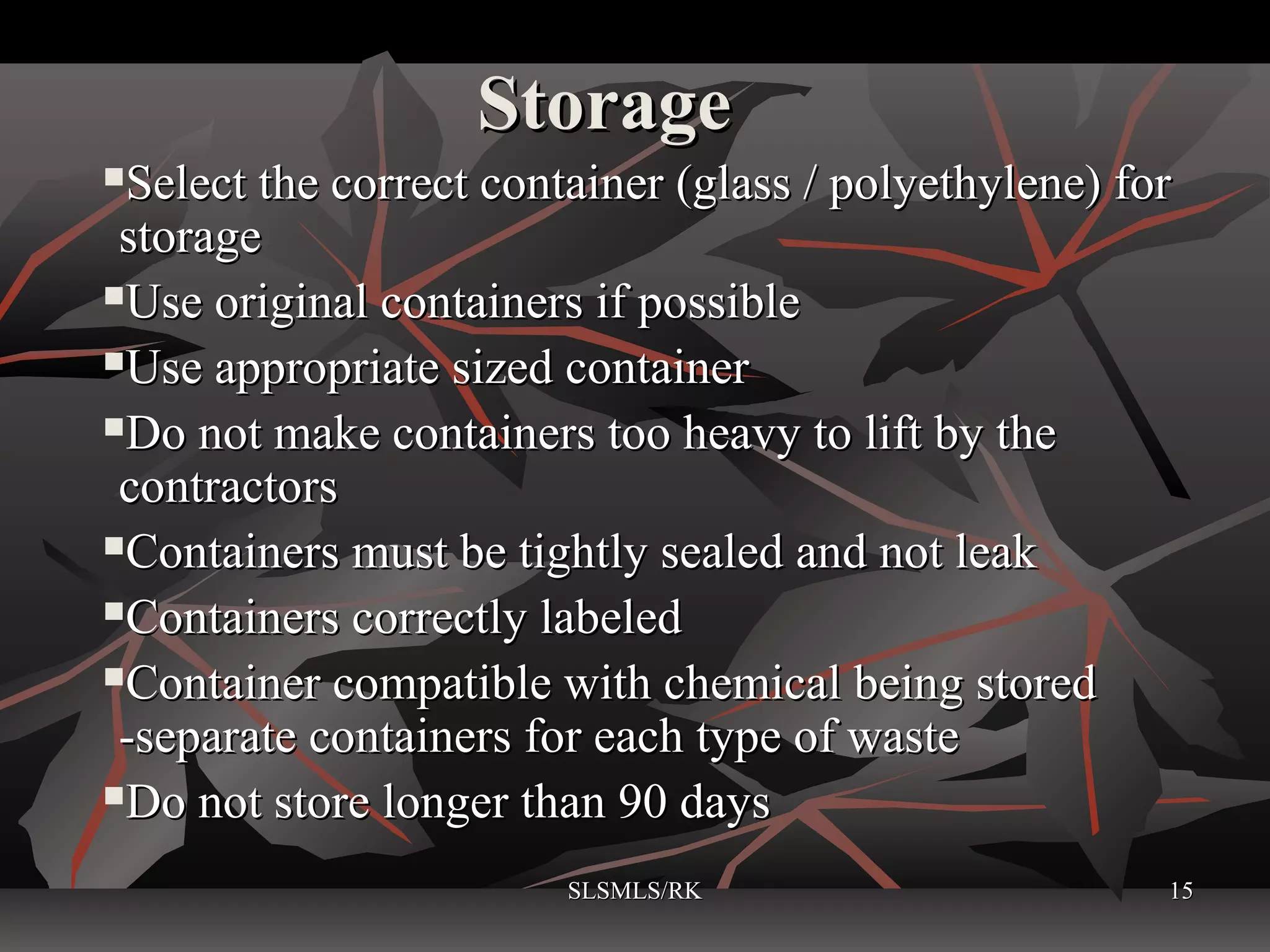 Waste Management at Medical Laboratories | PPT