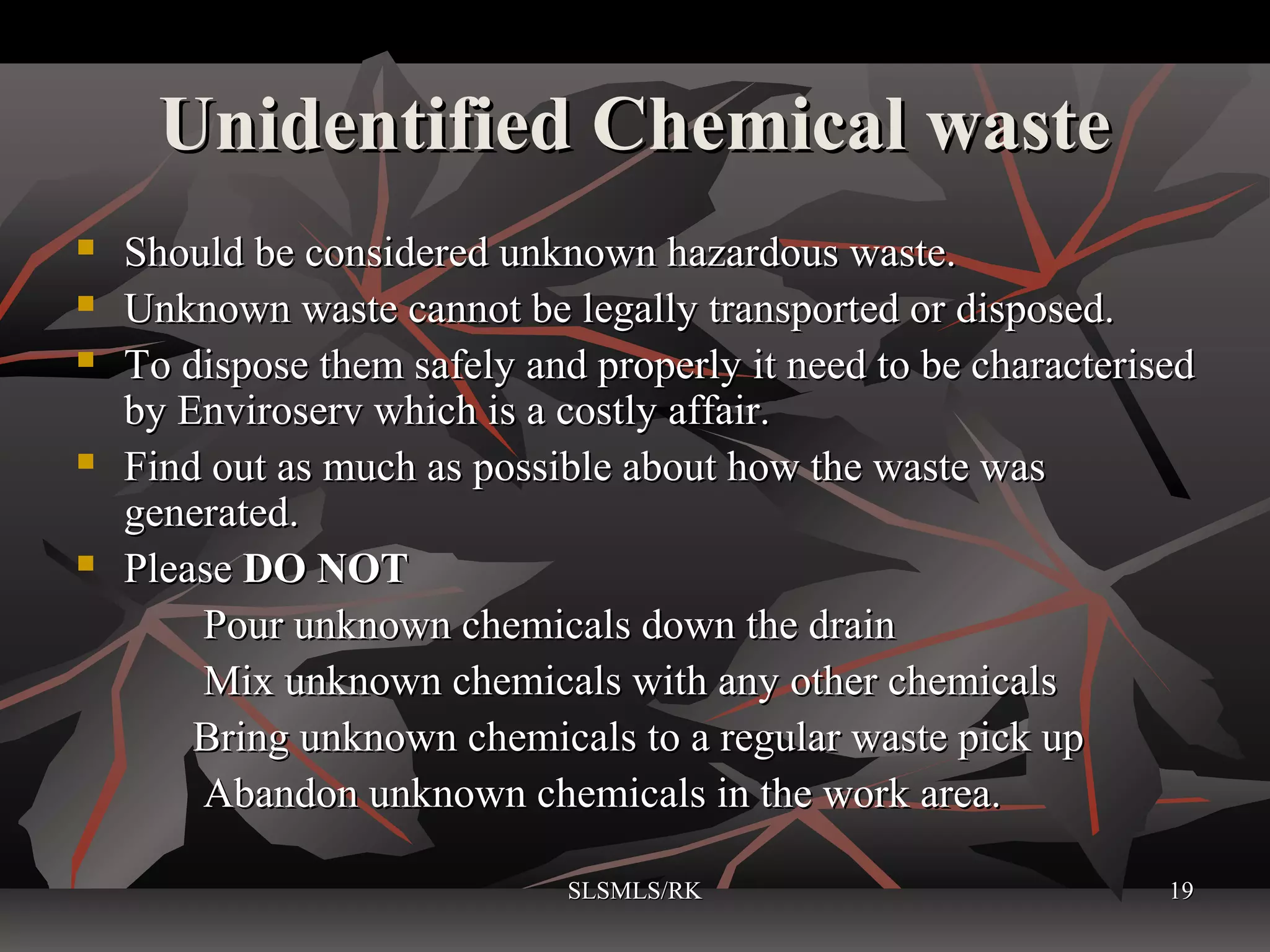 Waste Management at Medical Laboratories | PPT