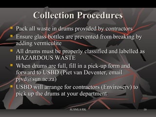 Waste Management at Medical Laboratories | PPT