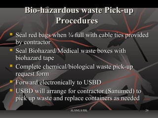 Waste Management at Medical Laboratories | PPT