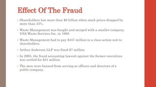 Waste Management Scandal | PPTX