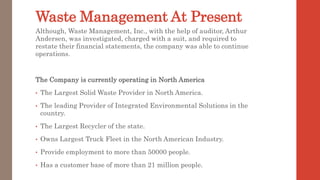 Waste Management Scandal | PPTX