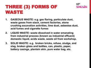 WASTE MANAGEMENT ppt . waste defers as per economic value | PPTX