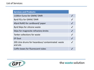 Waste management solutions - Pilkington case study | PPTX ...
