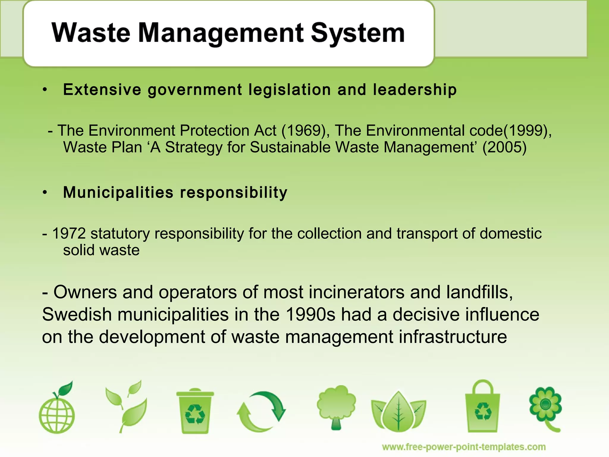 Waste management in Sweden | PPT