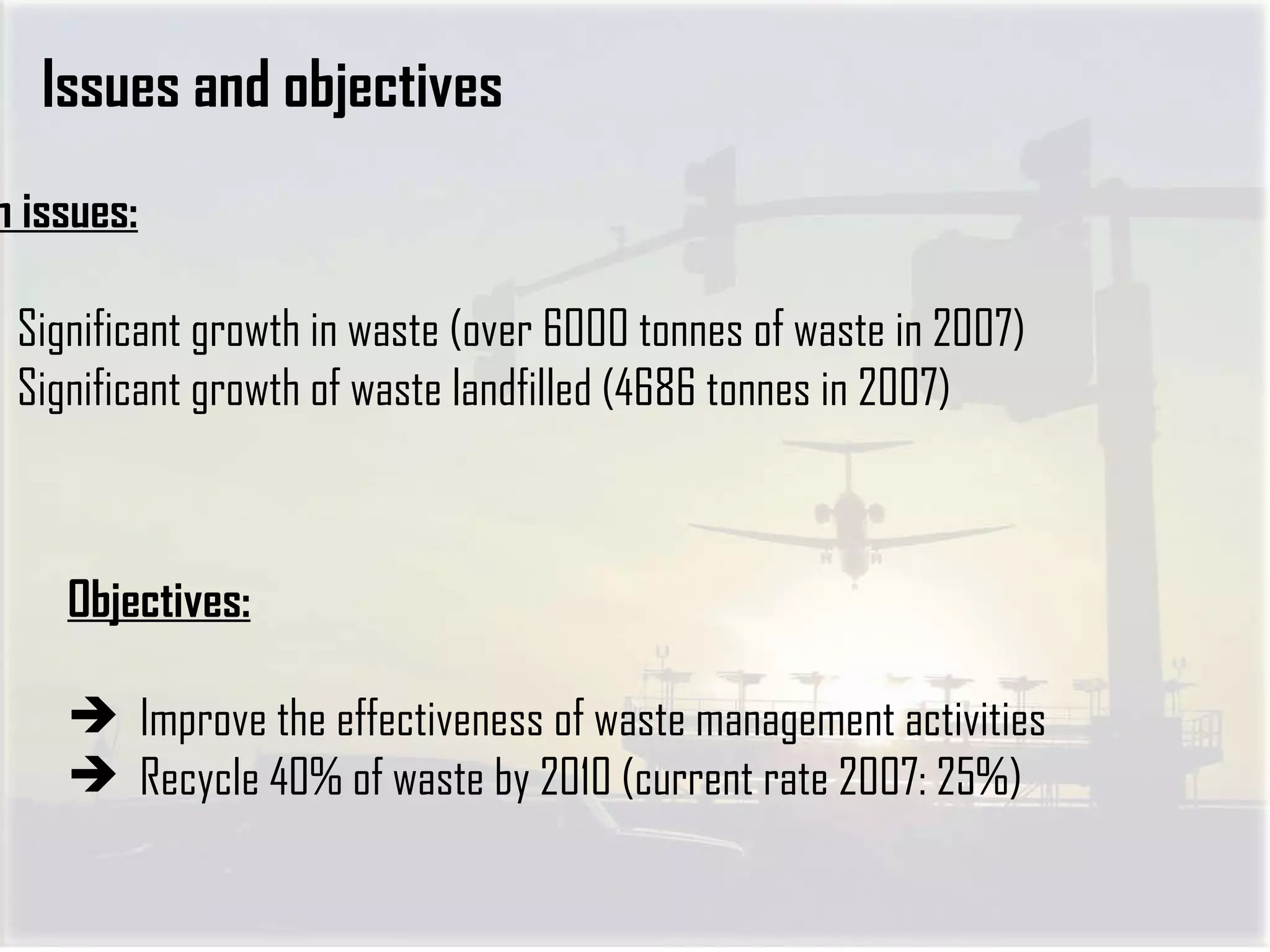 Waste Management Issues in British Airports | PPT