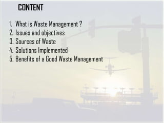 Waste Management Issues in British Airports | PPT