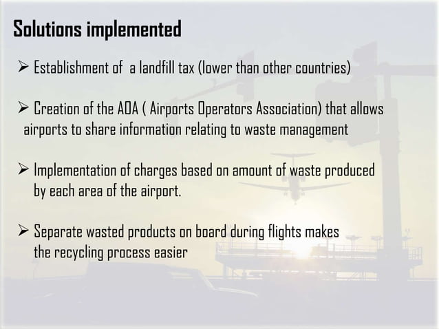 Waste Management Issues in British Airports | PPT