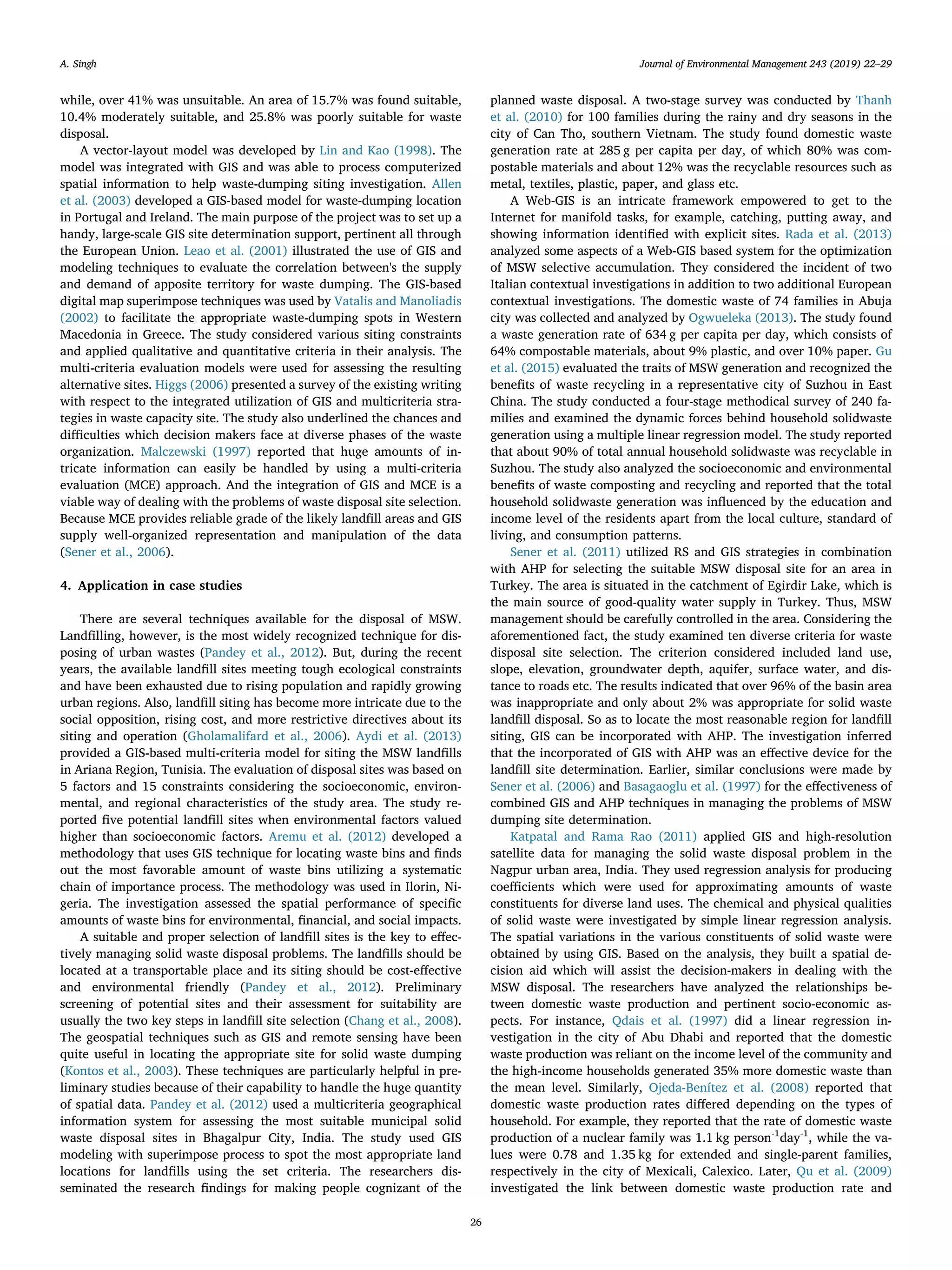 Waste management using gis and remote sensing | PDF