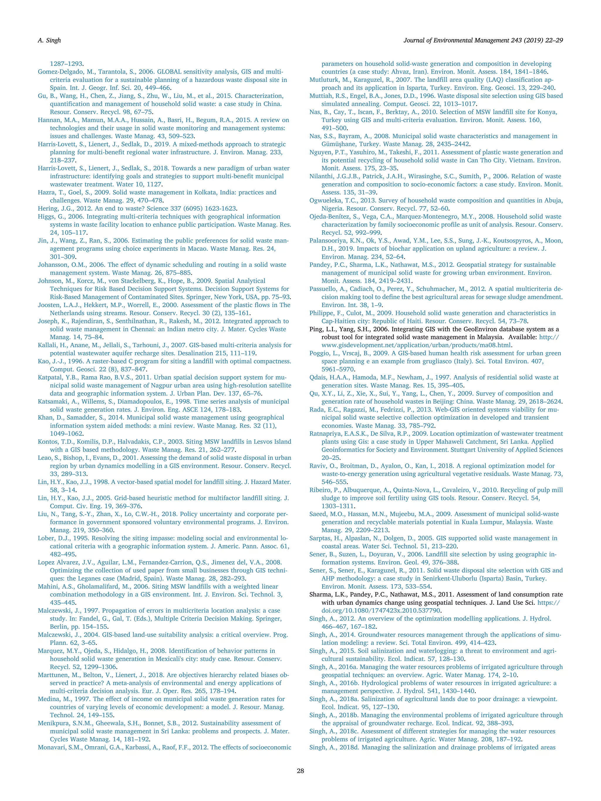 Waste management using gis and remote sensing | PDF