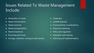 Waste management | PPTX