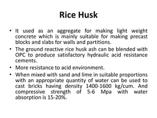 Waste material concrete ppt | PPTX