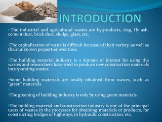 Waste material in industry | PPTX