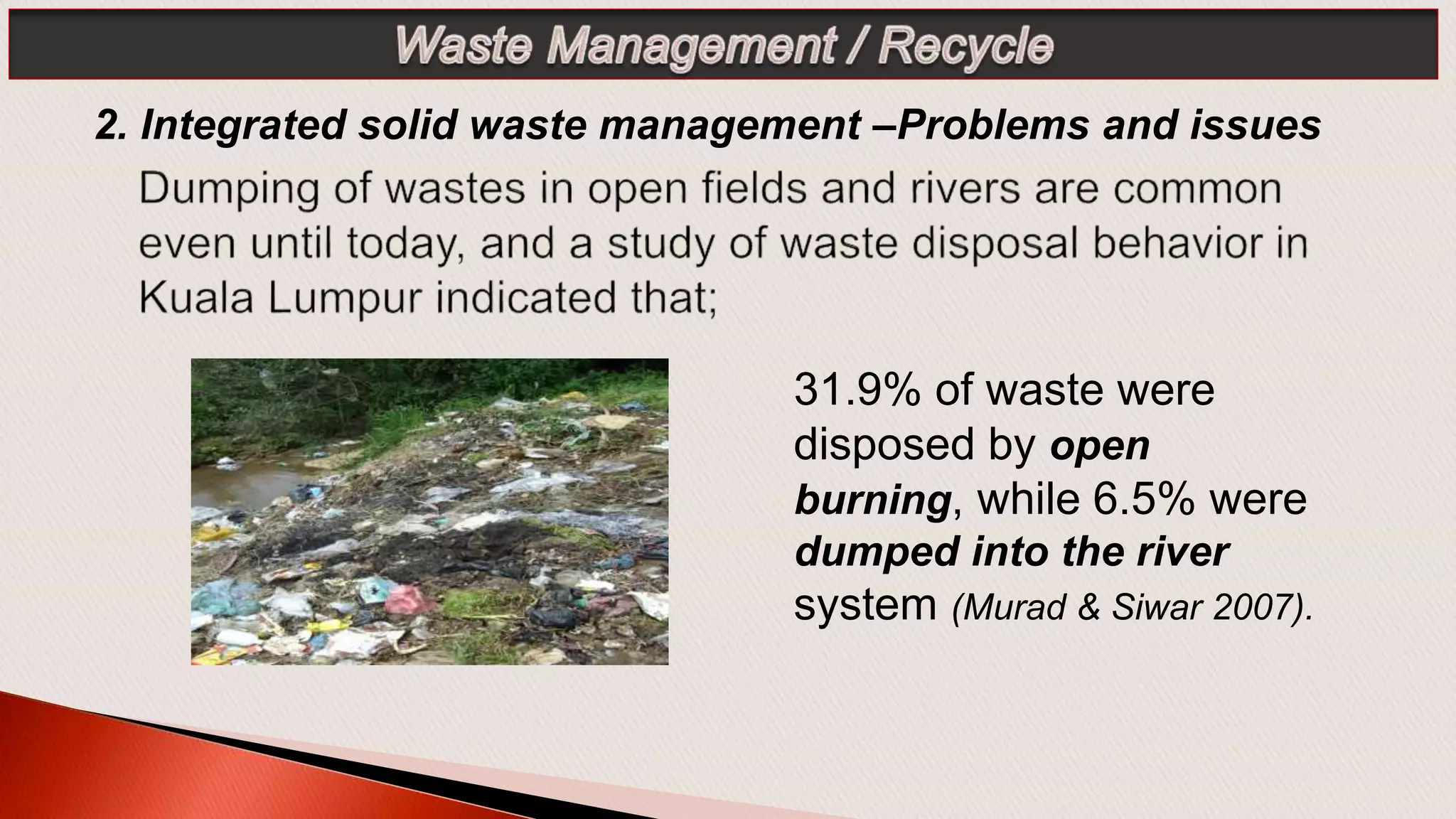 Waste Management & Recycle based on the 3R's | PPT