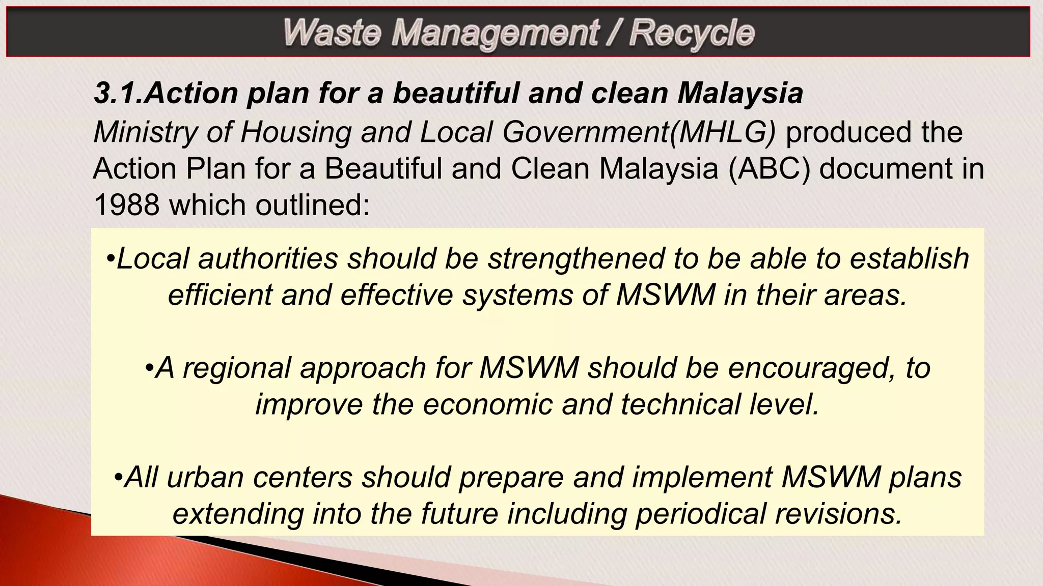 Waste Management & Recycle based on the 3R's | PPT