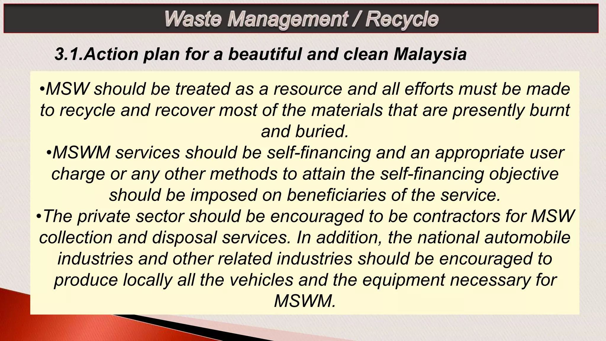 Waste Management & Recycle based on the 3R's | PPT