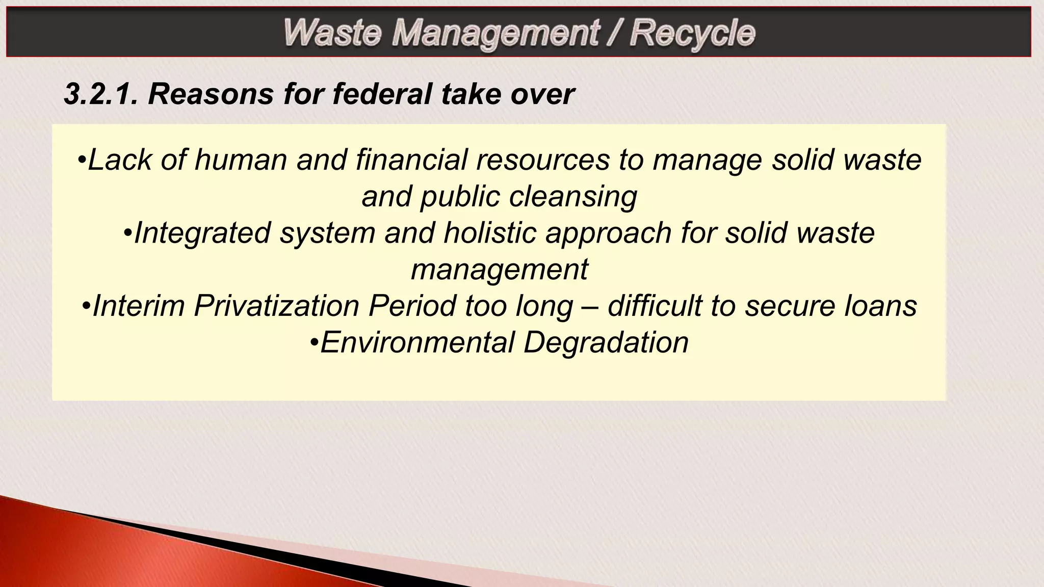 Waste Management & Recycle based on the 3R's | PPT