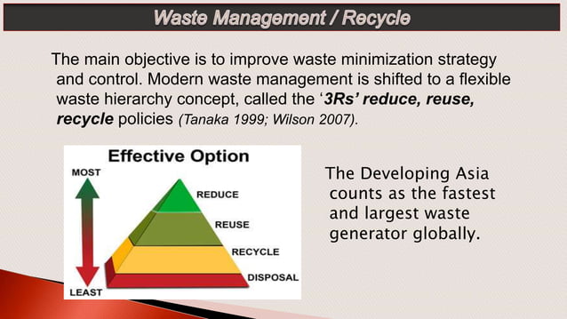 Waste Management & Recycle based on the 3R's | PPT | Environmental ...