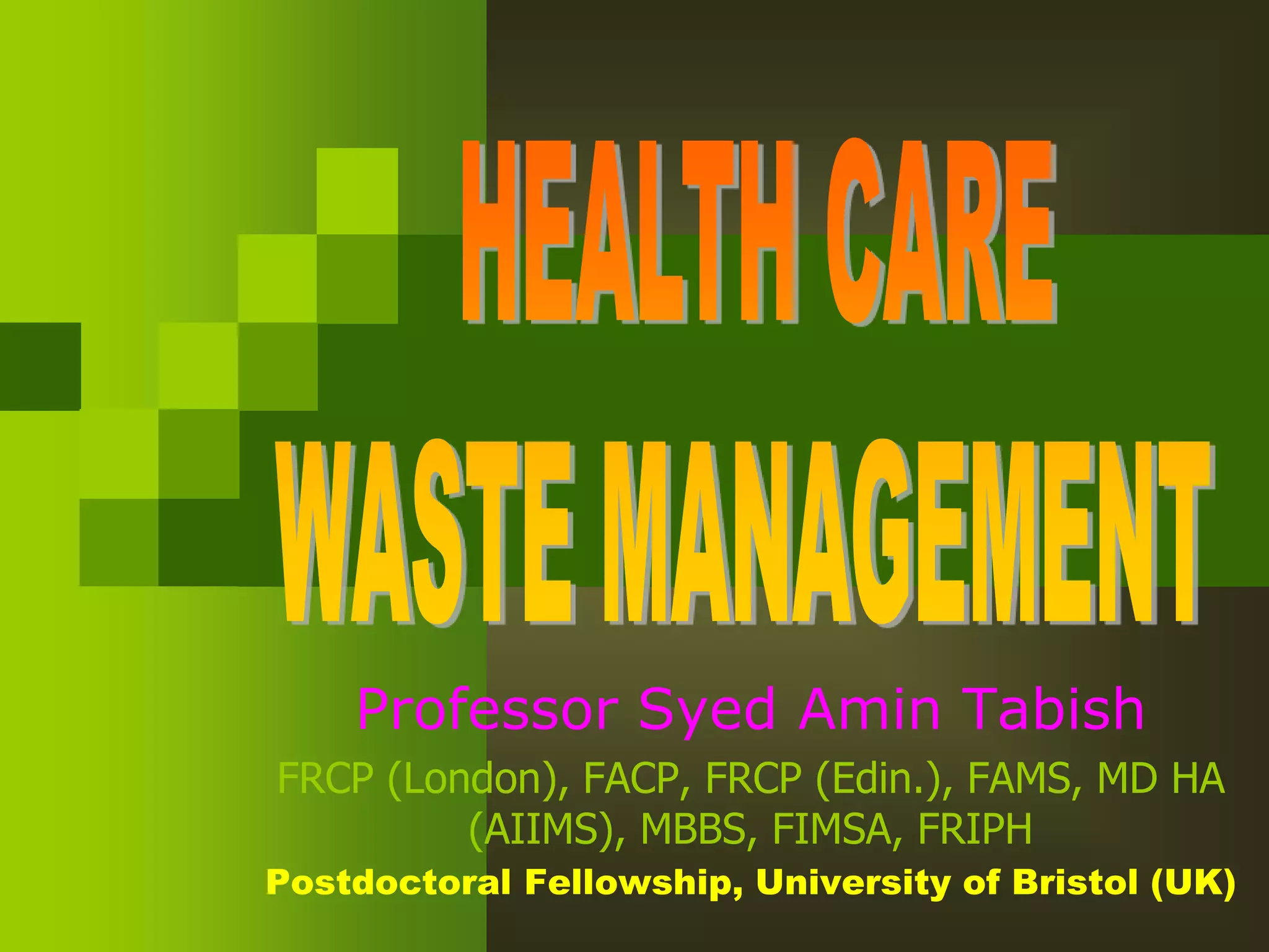 Waste Management for Nurses | PPT