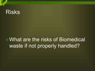 Waste Management for Nurses | PPT