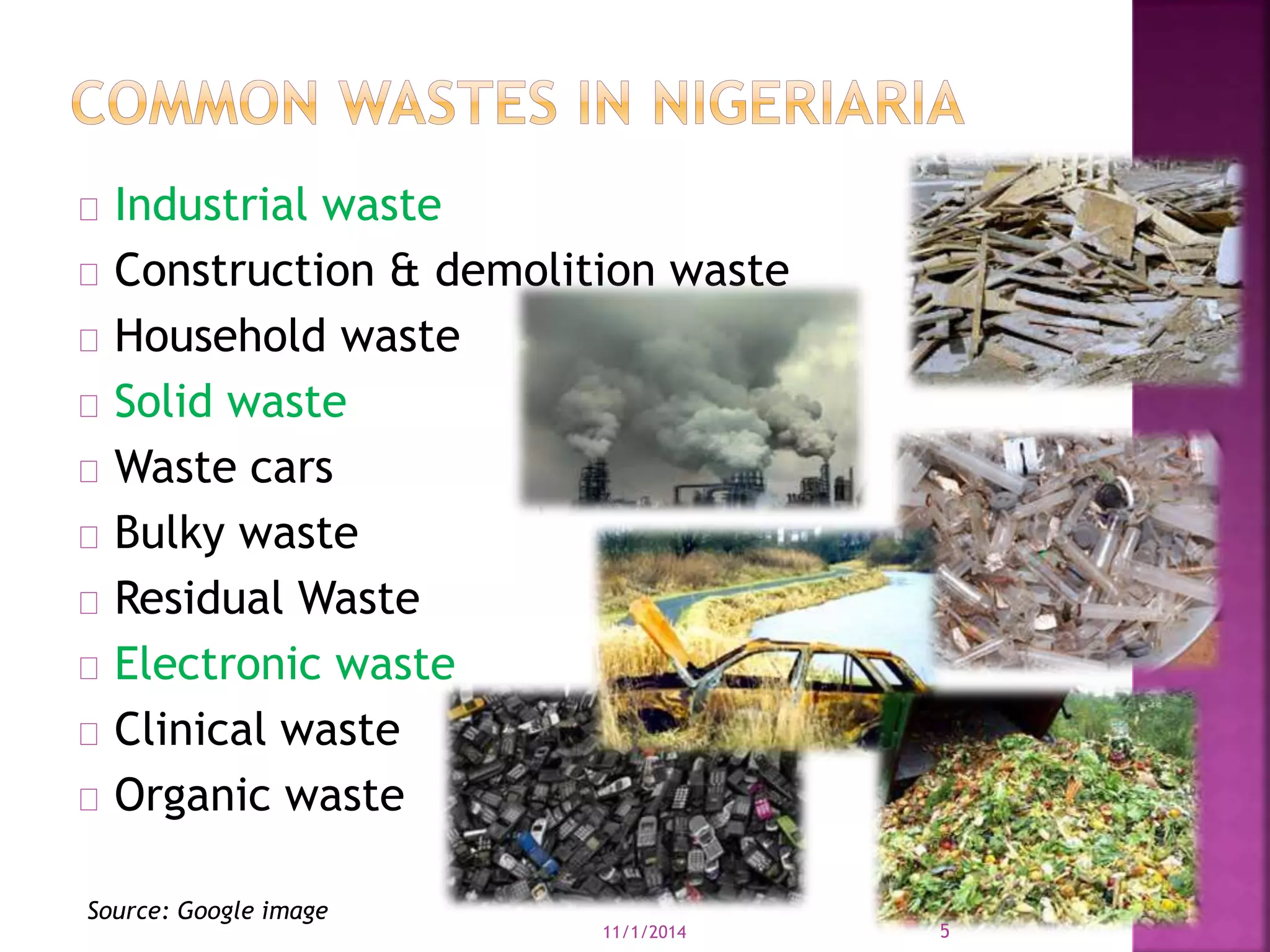 Waste management practice in Nigeria | PPTX