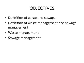 Waste management and Sewage management.pptx