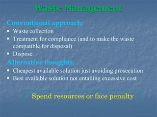 Waste minimisation environmental imperatives | PPT