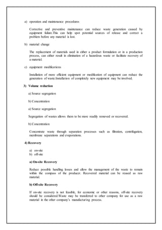 Waste minimization | DOCX