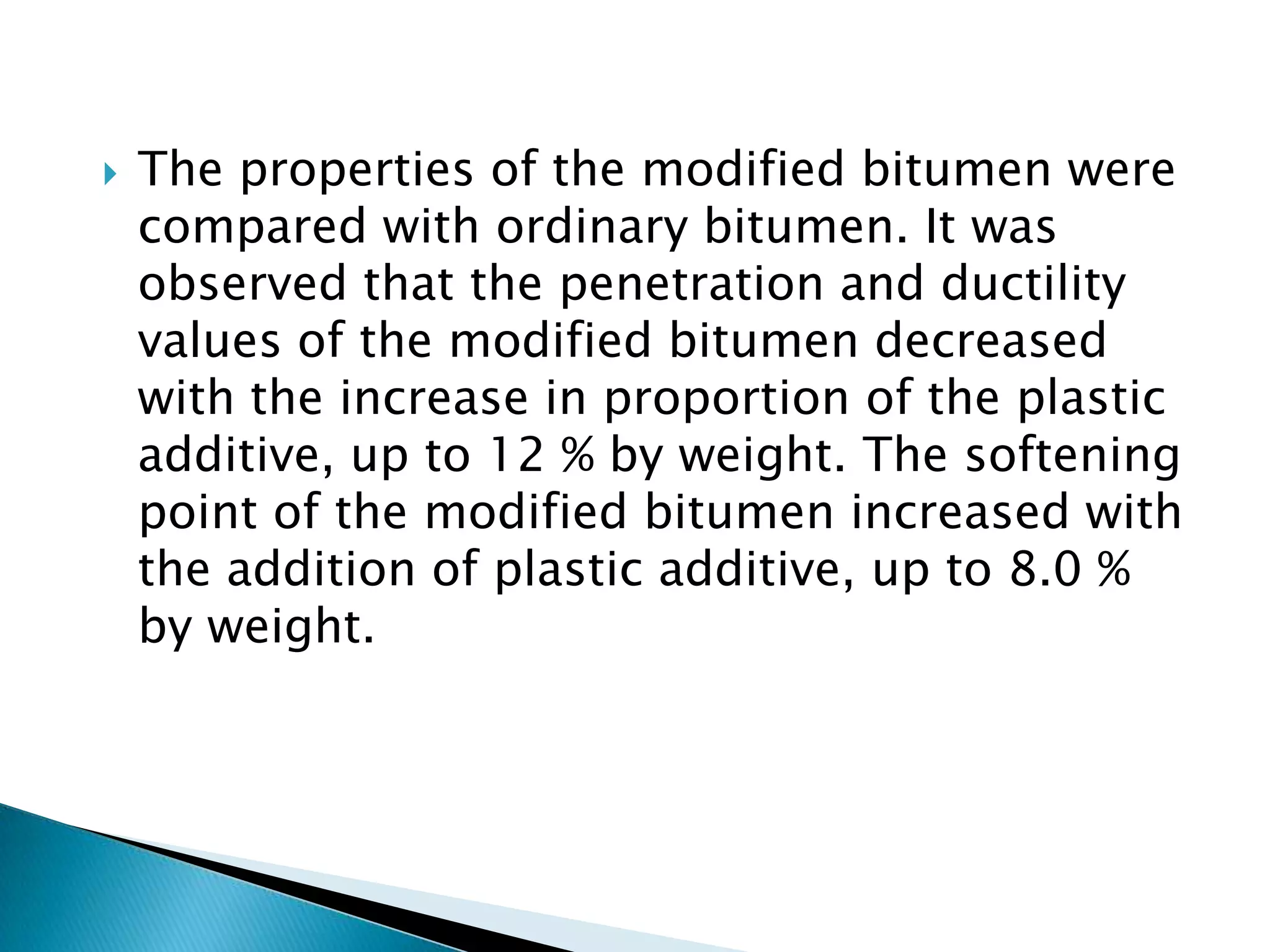 Waste Plastic Recycling For Bitumen | PPT