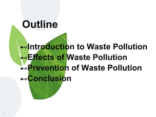 WASTE OR GARBAGE POLLUTION | PPT