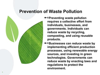 WASTE OR GARBAGE POLLUTION | PPTX