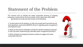 Waste Sustainable Practices of Shipping Companies | PPT