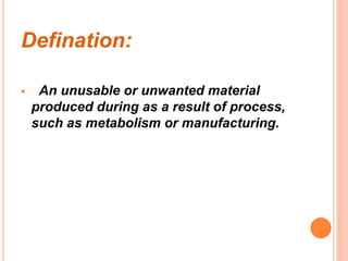 Waste Products | PDF