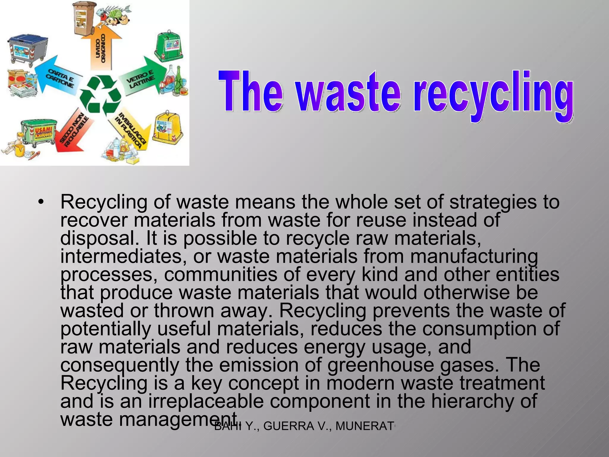 Waste Recycling | PPT