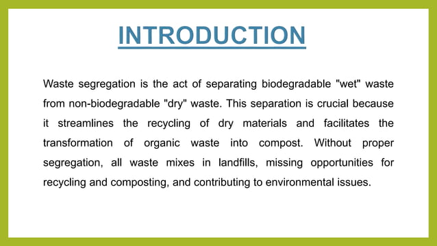 Waste Segregation | PPTX