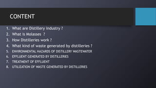 Wastes from distilleries and their effective treatment methodology | PPTX
