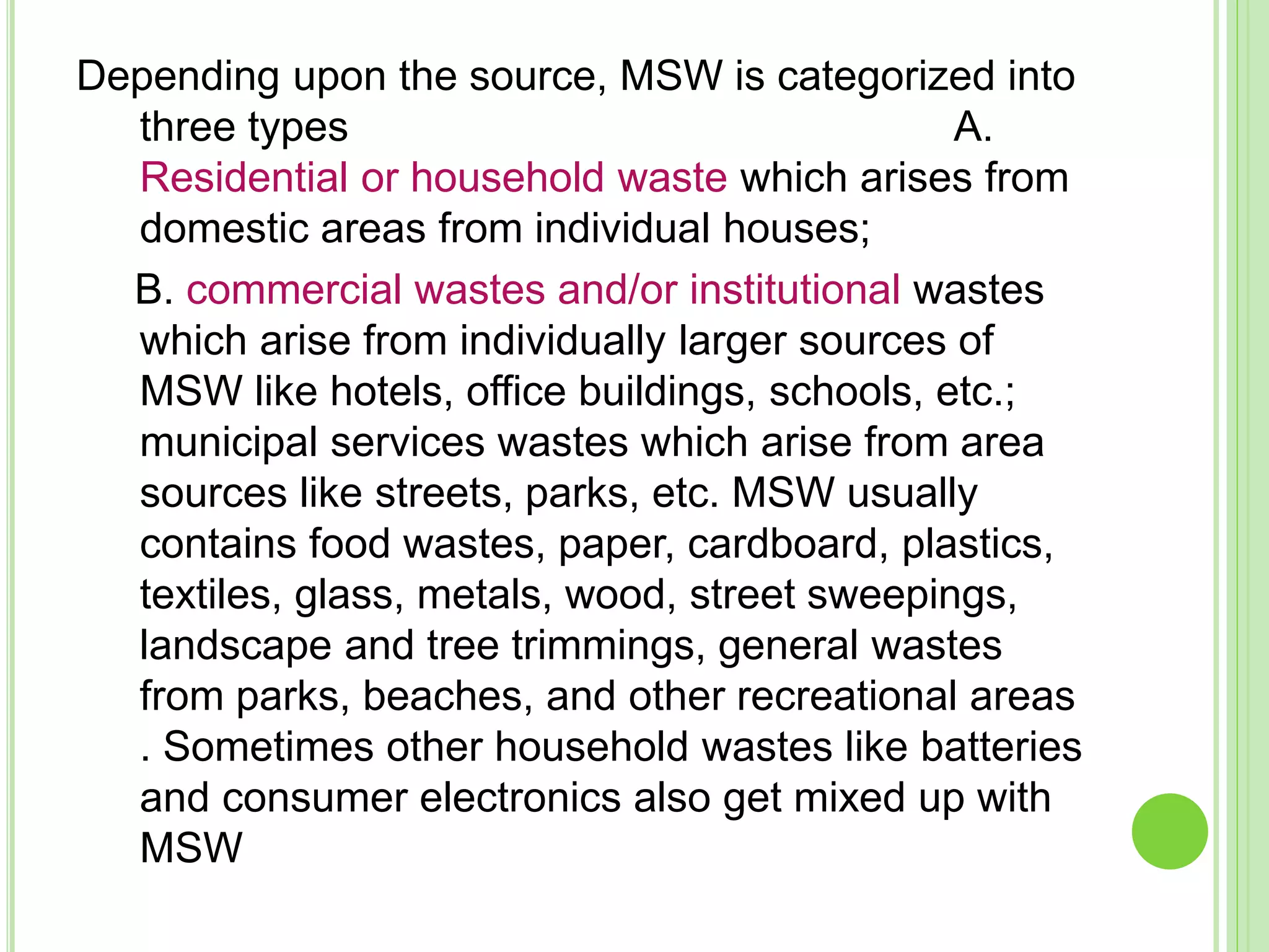 Waste sources and types | PPTX