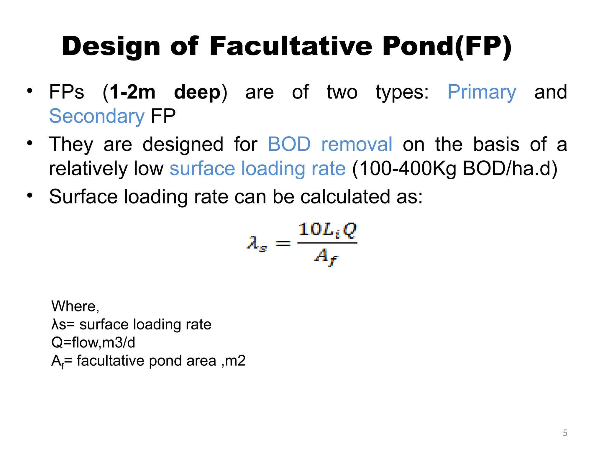 Design of Waste Stabilization Ponds.pptx