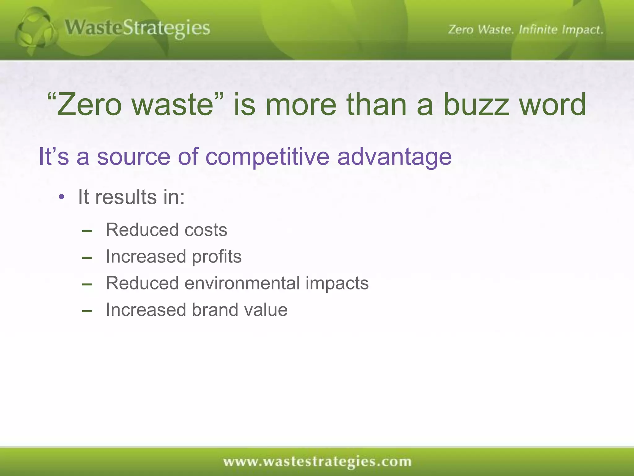 Waste Strategies Overview | PDF