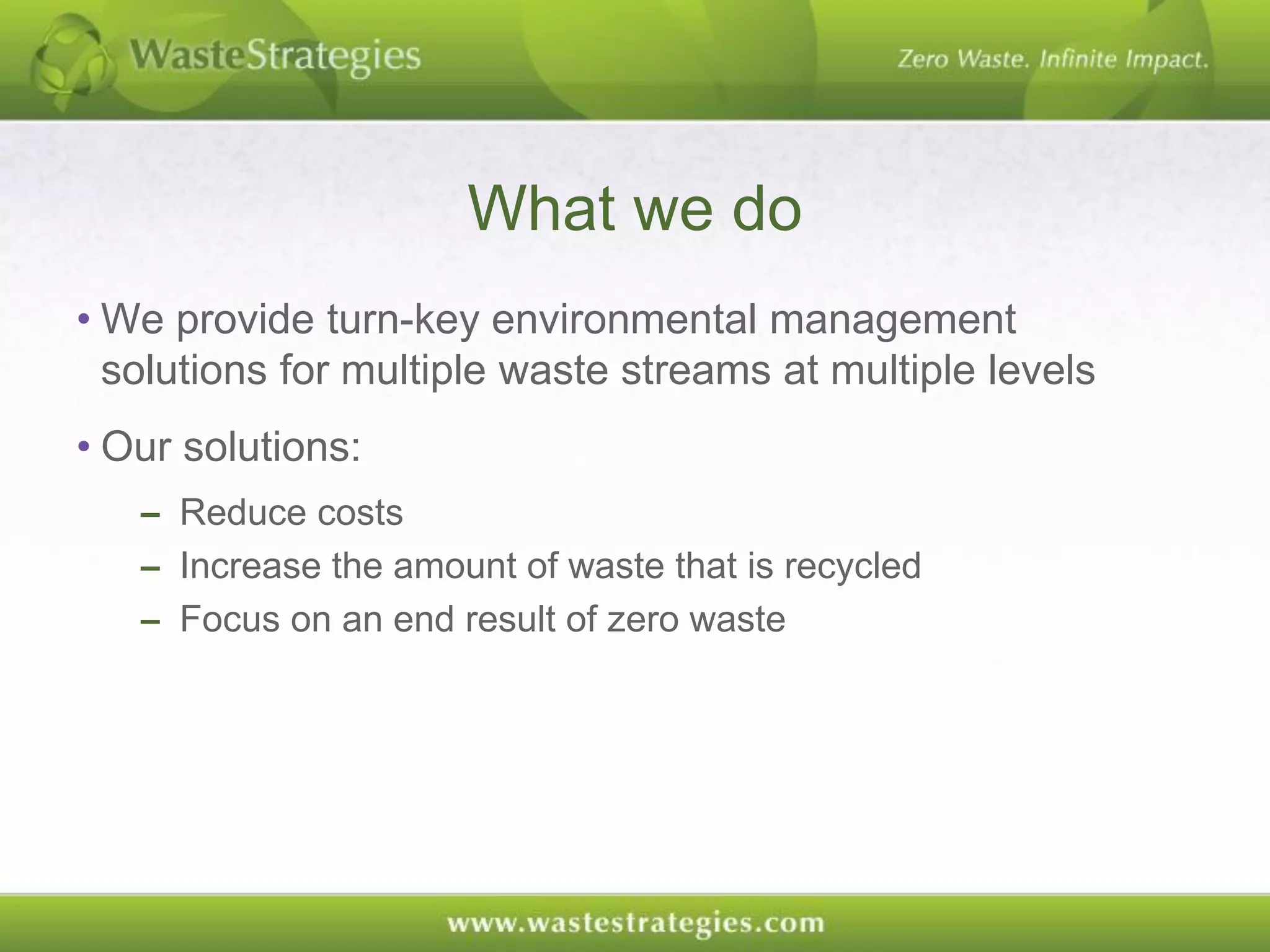 Waste Strategies Overview | PDF