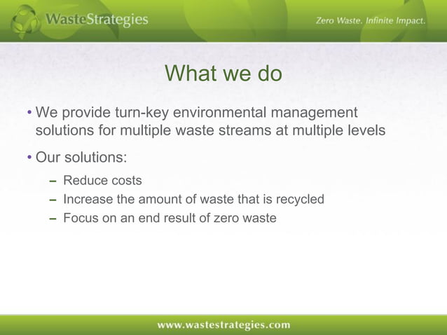 Waste Strategies Overview | PPT