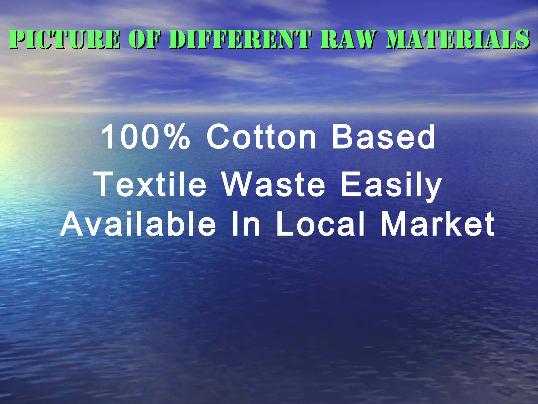 Any Type of Coloured Cotton Waste to Pure White Cotton Fiber Project ...