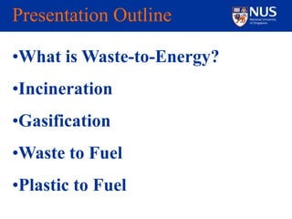 Waste to energy | PPTX