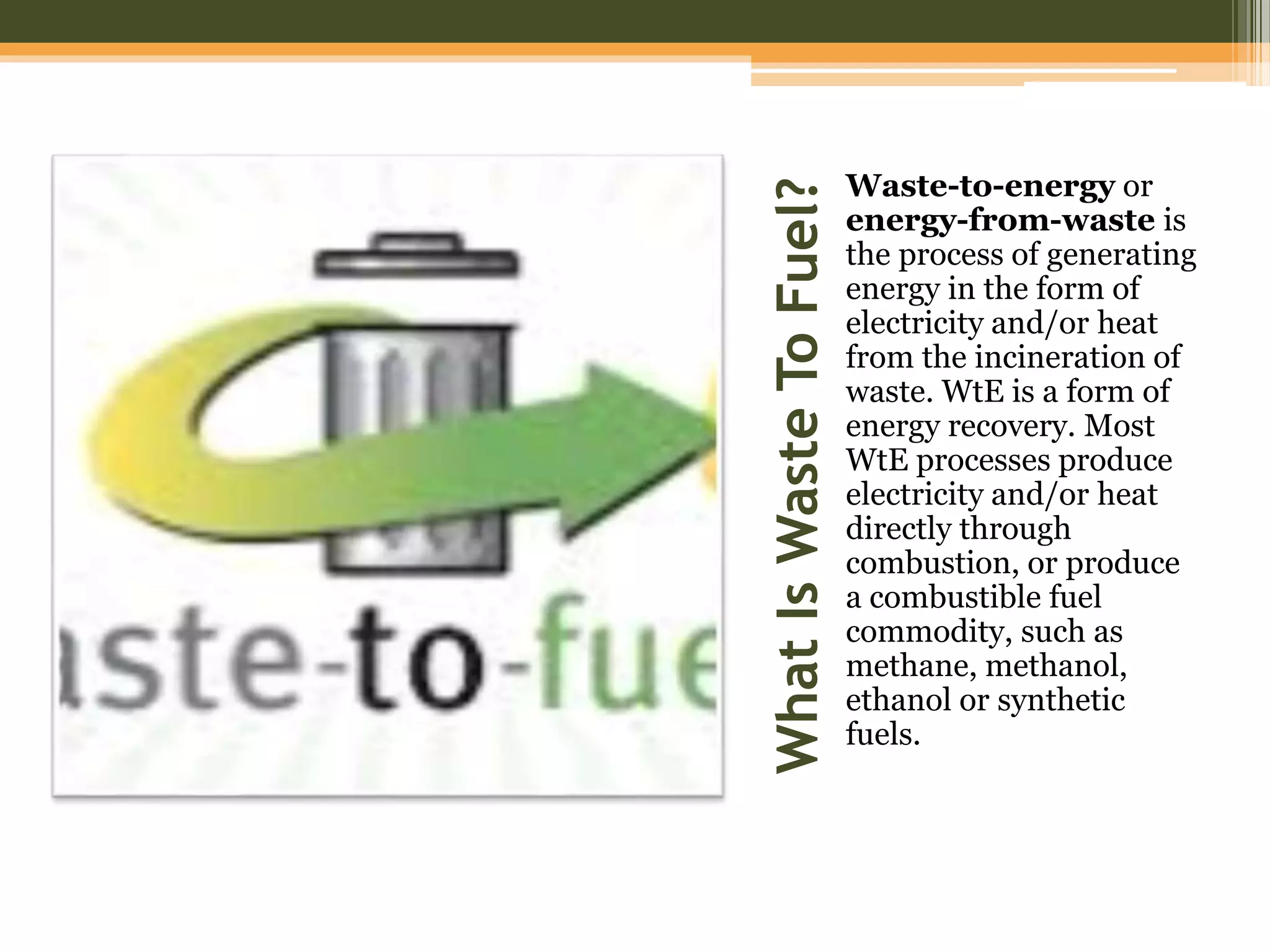 Waste to fuel | PPTX