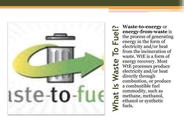 Waste to fuel | PPTX